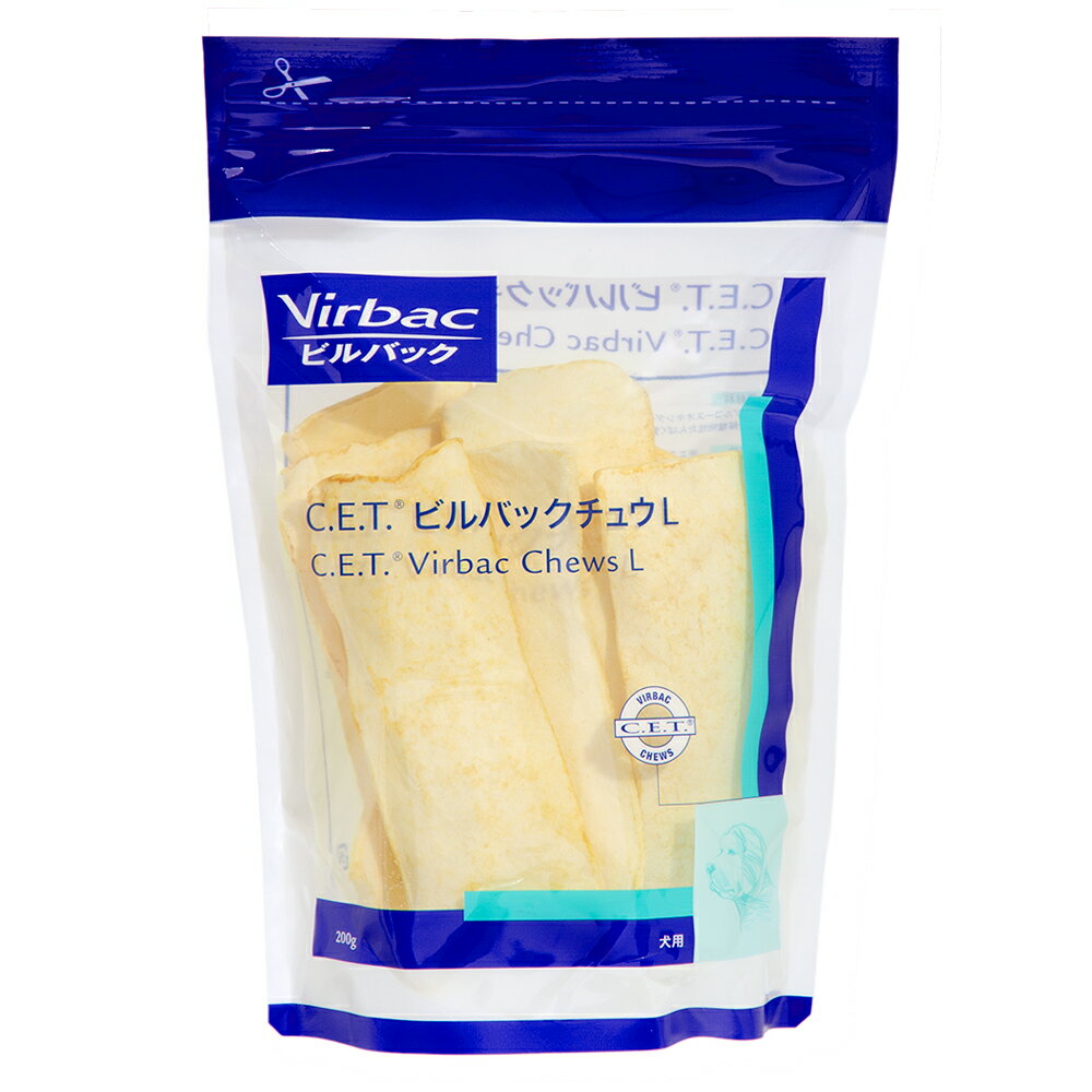 メーカー：ビルバック天然素材の牛皮使用！ビルバックチュウ　L　200g対象全犬種機能おやつ特長●牛皮を主原料とした嗜好性のよいワンちゃん用デンタルガムです。 ●嗜好性のよいチキン味で飽きません。 ●2つの酵素配合で口腔内の健康をサポートしま...