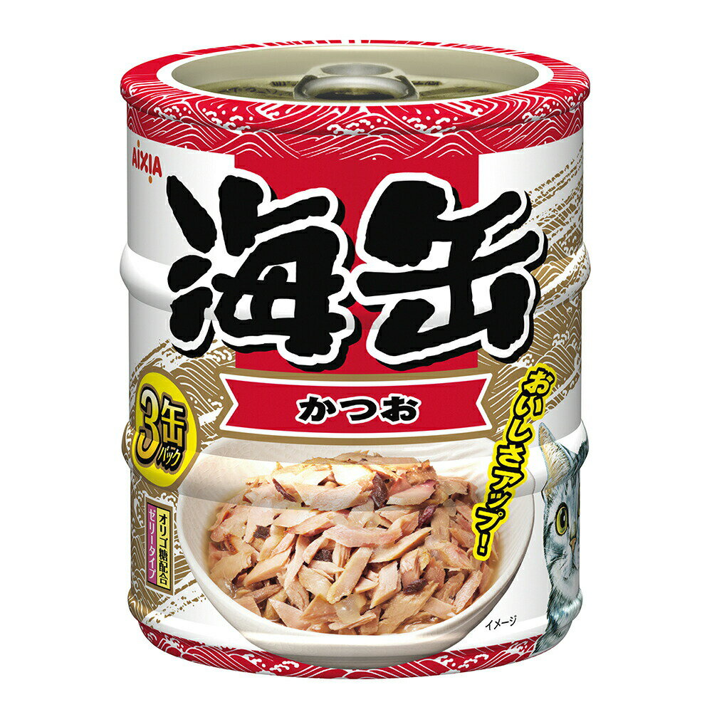 メーカー：アイシア海のおいしさ、ぎっしり！アイシア 海缶ミニ3P　かつお　180g（60g×3）×24対象猫タイプウェットフード機能一般食ライフステージオールステージ特長●かつおフレークをたっぷり使用した、海のおいしさがぎっしりと詰まった猫...
