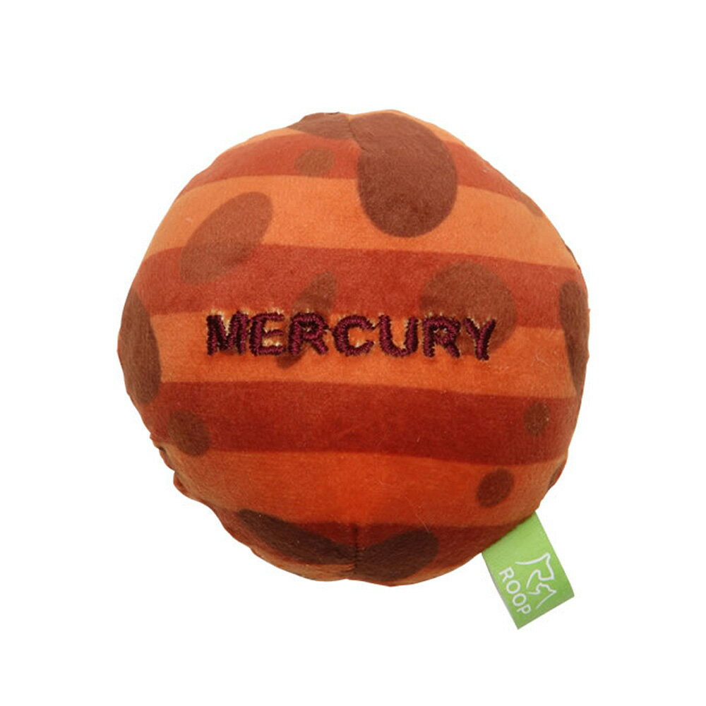 メーカー：ルークランさぁ、宇宙旅行へGO！惑星の形のぬいぐるみ系おもちゃ！ループスモル　プラネット　マーキュリー対象全犬種特長●手のひらサイズの小さくて可愛いぬいぐるみ系おもちゃです。 ●太陽系惑星のデザインで正面に星の英語名が刺繍してあり...