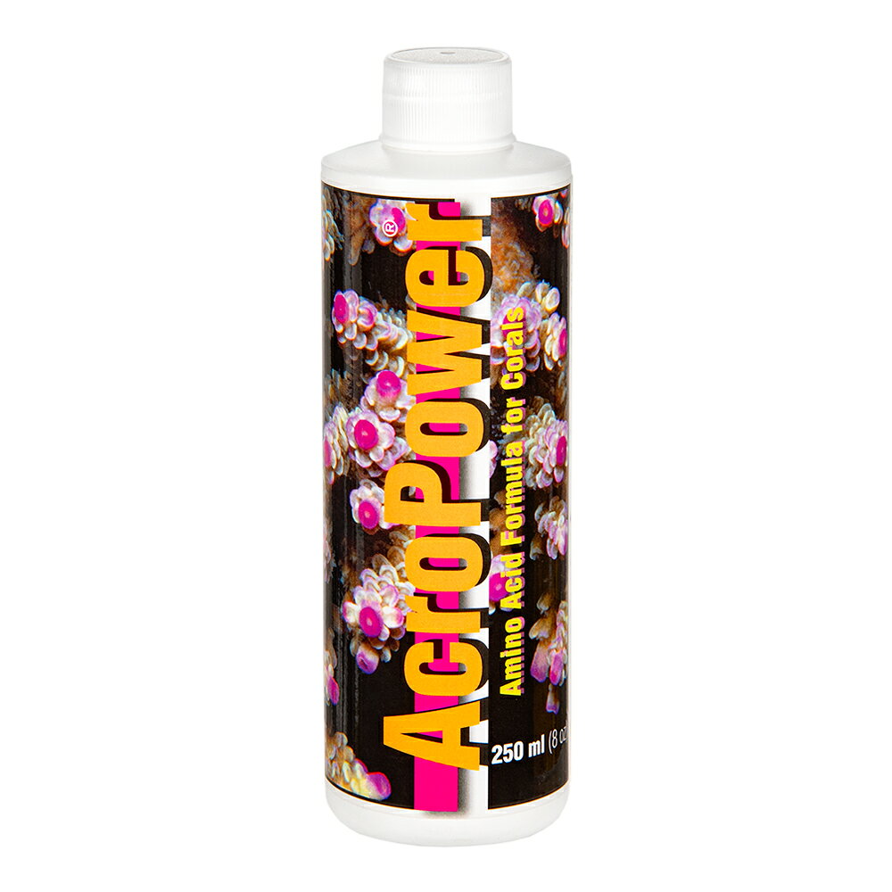 メーカー：TLFサンゴに必要なアミノ酸！TLF　アクロパワー　250ml　海水用対象海水用対象生体：サンゴ特長●本品はサンゴが骨格構造形成に利用するアミノ酸の混合物です。●サンゴは他の刺胞動物と同じく海水中に溶解したアミノ酸を表皮から吸収し...