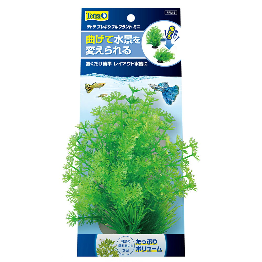 メーカー：テトラ曲げて水景を変えられる置くだけで簡単な人工水草！テトラ　フレキシブルプラント　ミニ　FPМ−2対象淡水・海水両用特長●お好みの形に曲げることができる人工水草です。●たっぷりボリューム。●土台付きなので置くだけで簡単設置可能で...