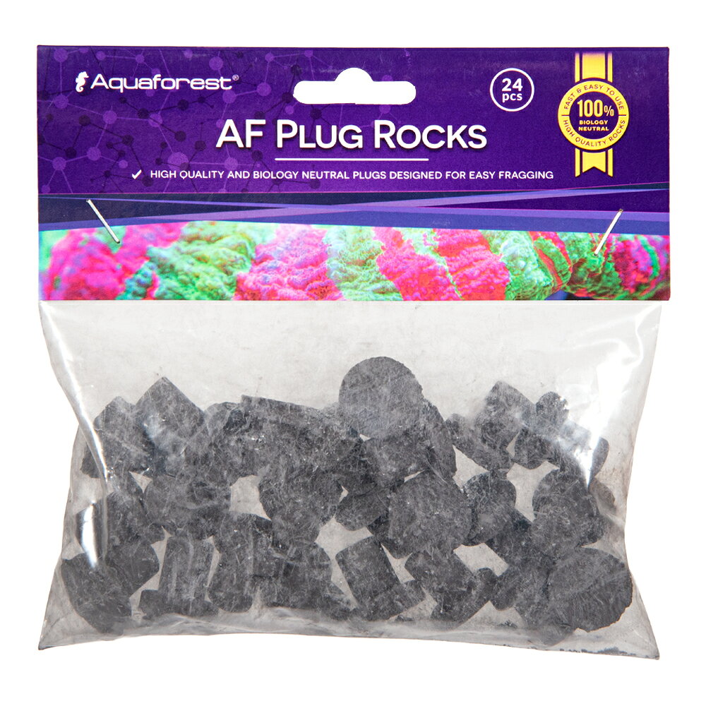 メーカー：アクアフォレストフラッグ付けに最適！アクアフォレスト　AF　Plug　Rocks　Black　24個入り対象サンゴ特長●簡単にフラッグ付けできるように作られた、高品質で生物学的に中立なプラグです。●SPS、LPS、ソフトコーラルの...