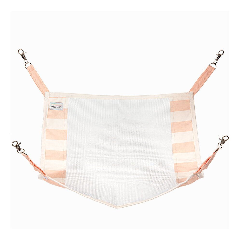 メーカー：Rainbow夏の間も、ここちよく！レインボー　パステルメッシュハンモック　L　ピンク対象フェレット 特長 ●真ん中がメッシュ素材で通気性がよく、暑い季節でも快適に過ごせるフェレット用のハンモックです。 ●大きめサイズなので、フェ...