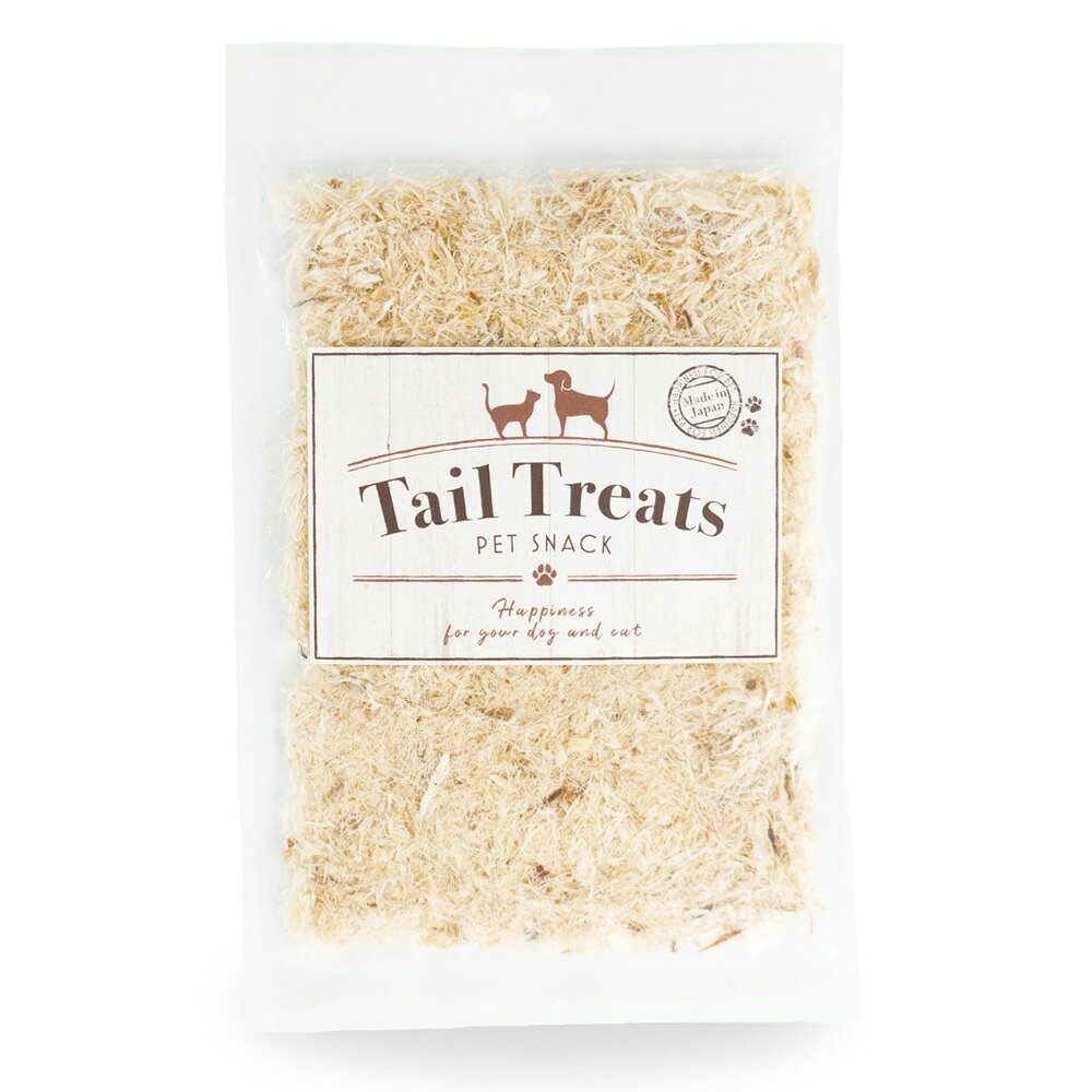 メーカー：テールトリーツ新鮮で良質な素材をそのまま！やわらかくて食べやすい！Tail　Treats　北海道産　たらふりかけ　20g対象犬・猫機能おやつライフステージ生後6ヶ月以上特長●北海道近海で水揚げされた新鮮で良質なたらの頭、皮、骨を丁...