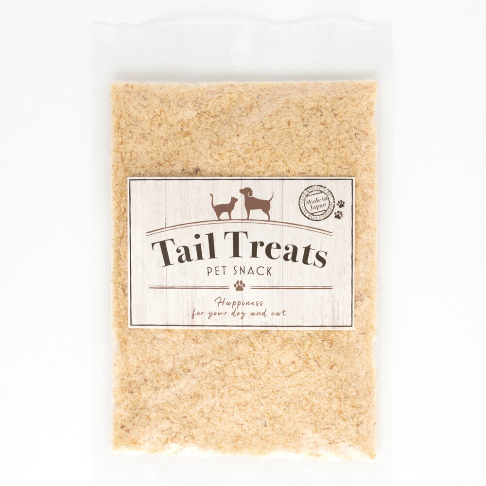メーカー：テールトリーツ安心国産、鶏ささみ100％！Tail　Treats　国産　鶏ささみ　ふりかけ　60g対象犬・猫機能おやつライフステージ生後6ヶ月以上特長●国産の新鮮な鶏肉のみを使った安心・安全な犬猫用のふりかけです。●国内のペットフ...