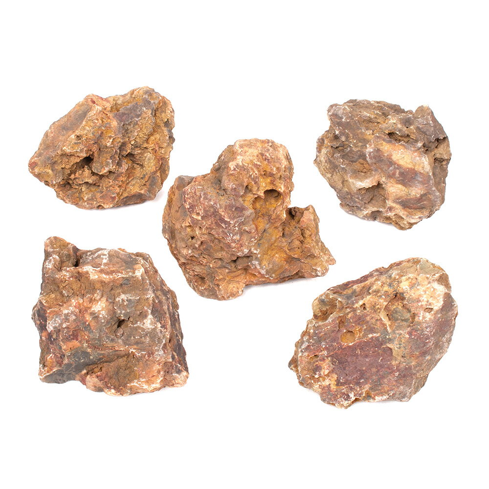 質感を活かした岩組レイアウトに！形状お任せ　焔熔石　Mサイズ（約13〜18cm）　5個対象淡水用特長●「焔熔石（焔熔石）」は赤色やオレンジ色などの暖色系を基調とした色合いのレイアウトストーンです。●岩肌はゴツゴツした複雑な質感をしており、険...