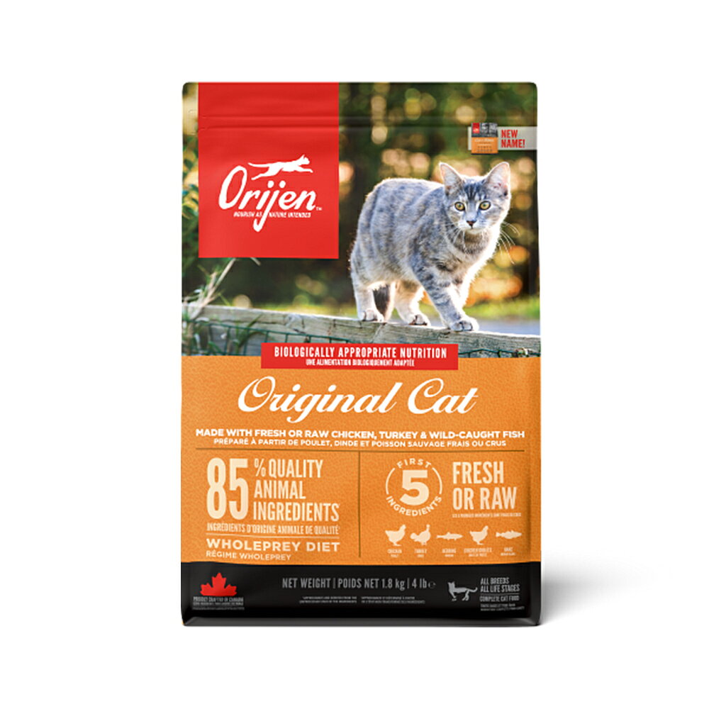 メーカー：オリジン愛猫に自然な栄養源を！オリジン　オリジナル　キャット　1．8kg　正規品対象猫タイプドライフード機能総合栄養食ライフステージオールステージ特長 ●猫の自然な食事を再現したキャットフードです。 ●信頼できる生産者が飼育、栽培...