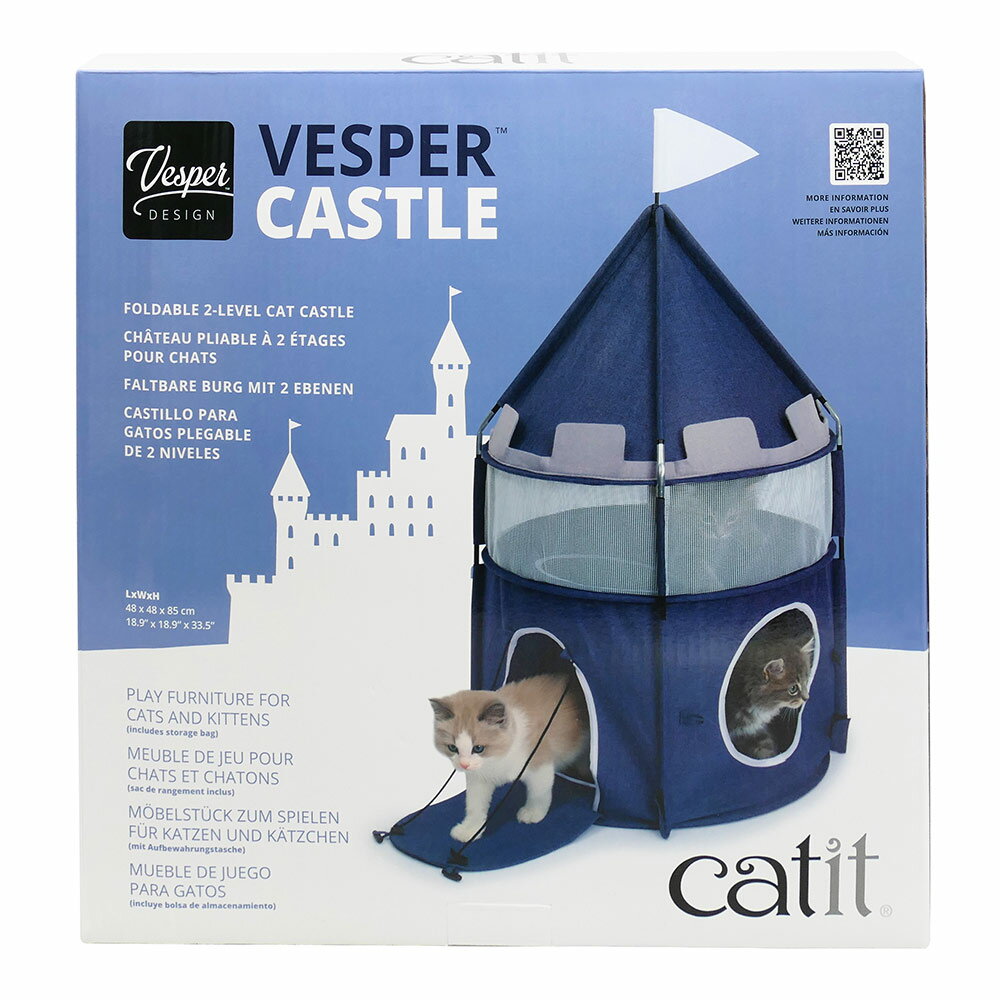 メーカー：ジェックス品番：57606折りたためて便利、ねこちゃんが遊んでくつろげる2階建てのお城！Catit　Vesper　キャッスル対象猫特長●折りたためて便利。ねこちゃんが遊んでくつろげる2階建てのお城型のキャットタワーです。●Vesp...