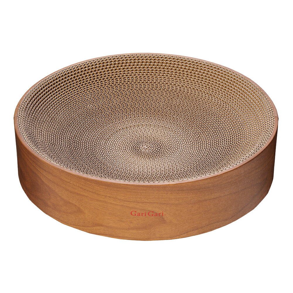 メーカー：エイムクリエイツすり鉢状の爪とぎ！猫用　爪とぎ　ミュー　ガリガリディッシュ　ライト　ブラウンウッド対象猫特長●愛猫専用の床置型爪とぎです。 ●愛猫たちが丸くなってくつろげるようにすり鉢状に開発されました。 ●猫との暮らしを素敵に彩...