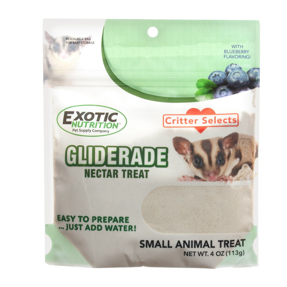 高タンパクおやつ！EXOTIC　NUTRITION　フクロモモンガ　ネクター　トリーツ　113g対象フクロモモンガなどの小動物特長●ブルーベリー風味のフクロモモンガのおやつです。●水を加えるだけで簡単に作れ、すぐに与えることができます。●高...
