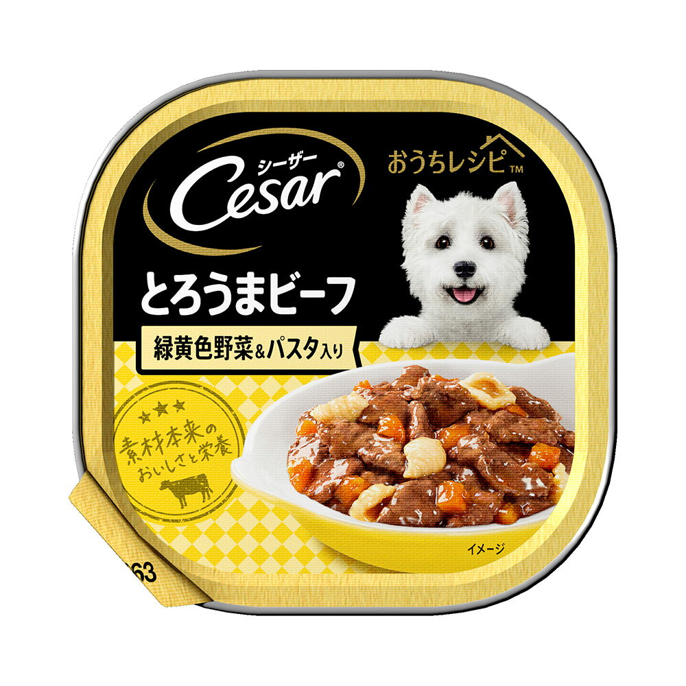メーカー：マース品番：CEH2※本品はリニューアル中です。画像・説明文とは異なるリニューアル後の商品のお届けとなる場合がございます。ご了承ください。素材と香りを活かしたこだわり調理！シーザー　おうちレシピ　とろうまビーフ　緑黄色野菜＆パスタ...