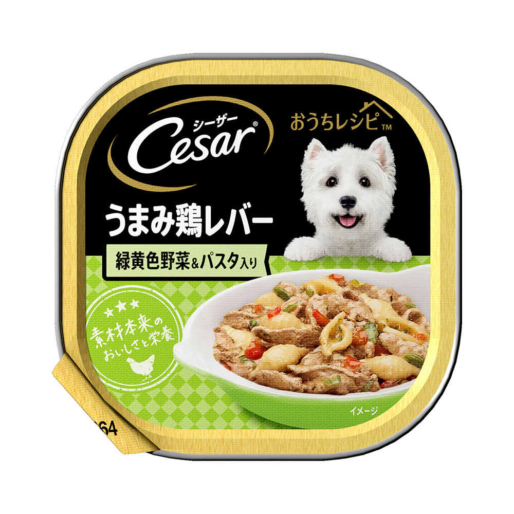 メーカー：マース品番：CEH3素材と香りを活かしたこだわり調理！シーザー　おうちレシピ　うまみ鶏レバー　緑黄色野菜＆パスタ入り　100g×2個対象全犬種機能総合栄養食ライフステージ成犬特長 ●厳選された鶏レバーに、緑黄色野菜とパスタを合わせ...