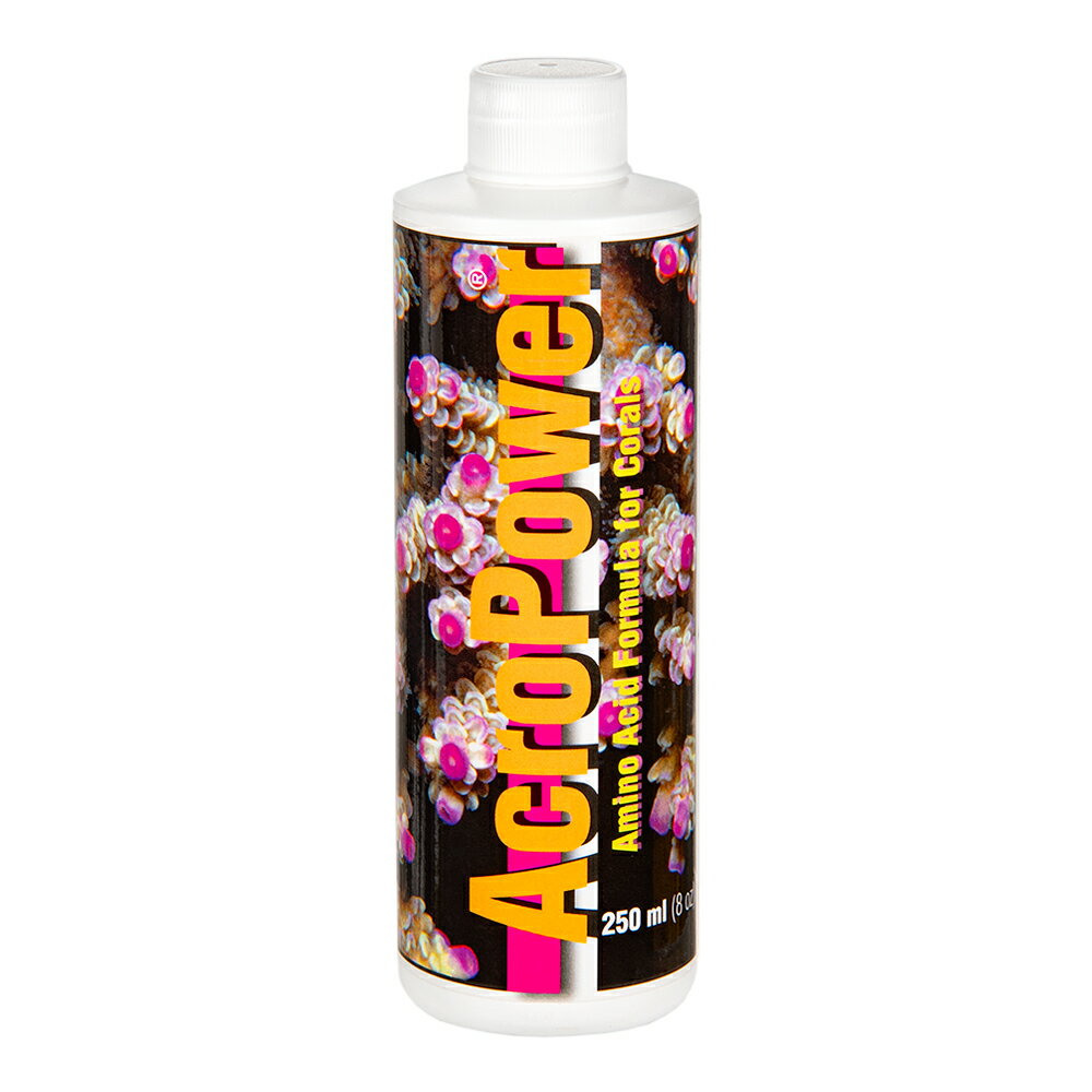 メーカー：TLFサンゴに必要なアミノ酸！TLF　アクロパワー　250ml　海水用対象海水用対象生体：サンゴ特長●本品はサンゴが骨格構造形成に利用するアミノ酸の混合物です。●サンゴは他の刺胞動物と同じく海水中に溶解したアミノ酸を表皮から吸収し...