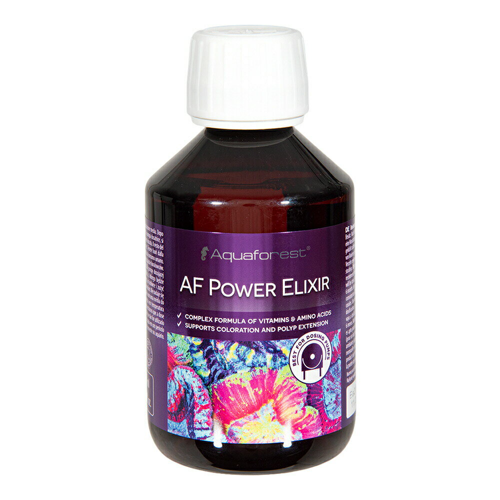 メーカー：アクアフォレストサンゴの成長をサポート！アクアフォレスト　AF　Power　Elixir　200ml対象サンゴ特長●完全にバランスのとれた複雑なアミノ酸とビタミンの独自のブレンドの添加剤です。●プレミアム栄養素への継続的なアクセス...
