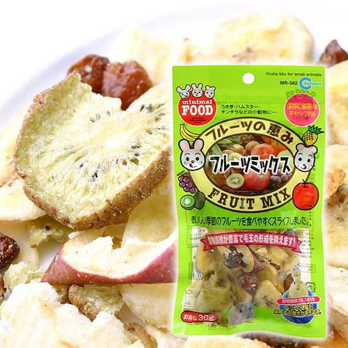 メーカー：マルカン品番：MR-582 ▼割▼おいしい季節のフルーツを食べやすくスライスしました！大地の恵み　フルーツミックス　30g対象うさぎ・りす・チンチラ特長●自然の果物をミックスしておいしいおやつにしました。●製造時期によってフルーツ...