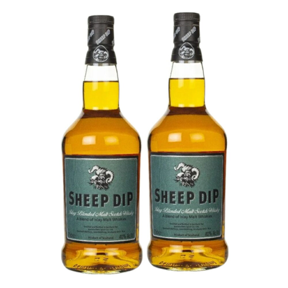 お酒 ギフト ウイスキー アイラ ブレンデッドモルト シープディップ ( SHEEP DIP ) 40° 750ml x 2本セット 【 アイラ入門 】 シープディップ アイラは、シープディップのバリエーションの一つで、アイラ島のみのモルト...