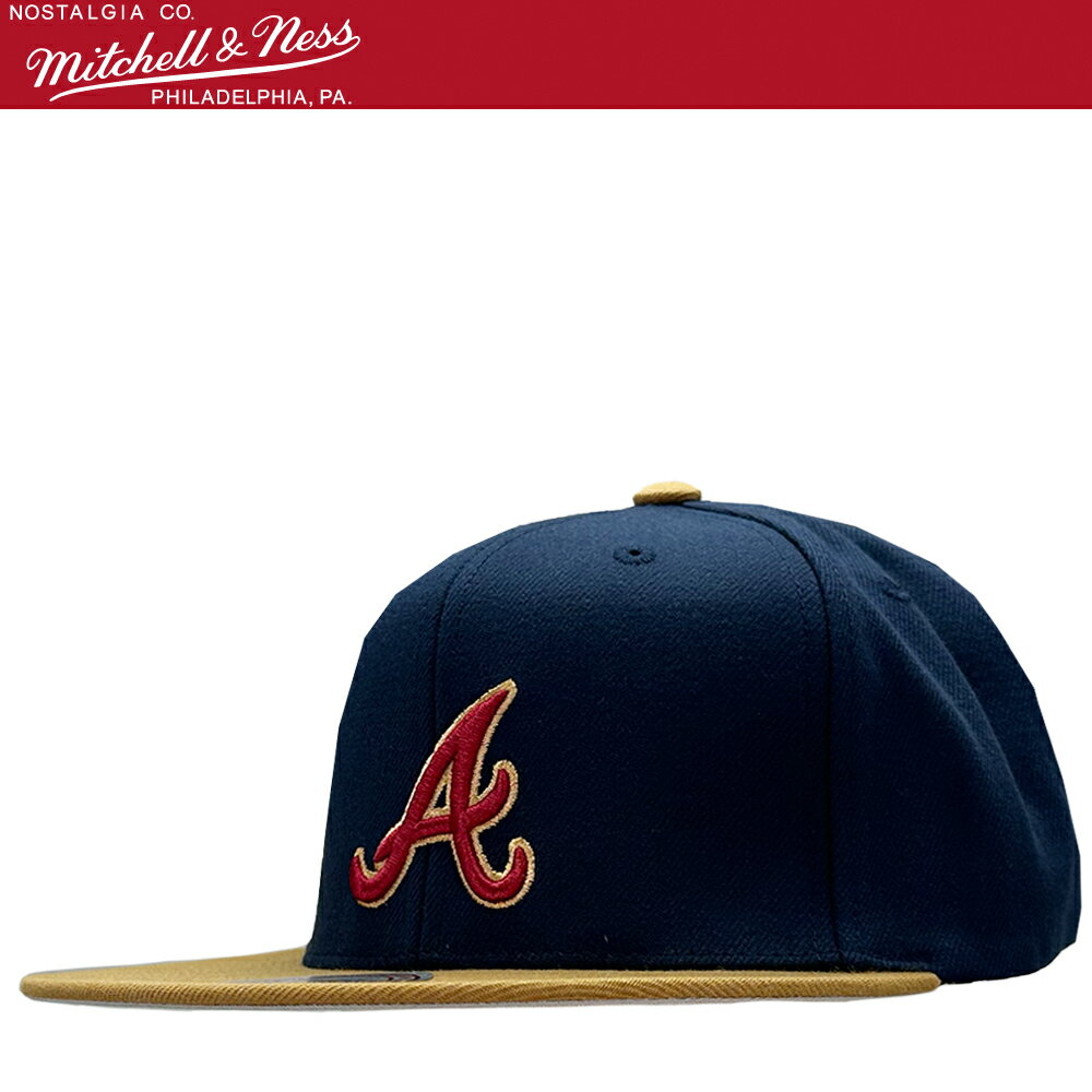 商品情報ブランド名Mitchell & Ness(ミッチェルアンドネス) 商品名MLB ATLANTA BRAVES SOX SNAPBACK CAPアイテムキャップカラーNavy/Brownサイズスナップバックで56-61cm 前後のサイ...