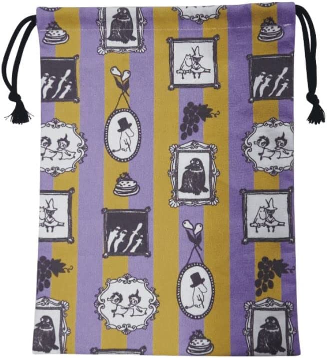 ムーミン達の巾着が登場！おしゃれなデザインの巾着で幅広い用途に使えることができるので実用性もバツグン！ギフトにもおすすめです。是非ご検討ご展開下さい。実寸サイズ:約W20×H27cm■生産地：日本■素材・成分：綿ムーミン達の巾着が登場！おし...