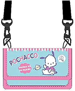 ポチャッコのミニショルダーバッグ(ネオプレーン)内面に面ファスナーつき。スマホを入れたまま操作ができます。(ポケットサイズは約W165×H80mmでiPhone8Plusが入る大きさ)肩紐を調整して肩掛けも斜め掛けもできます。ポチャッコのミ...