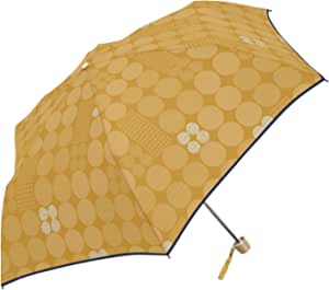大小いろいろなドットパターンの総柄プリントの雨晴兼用折りたたみ傘。裾のパイピングがアクセントになっています。片側ホックタイプの持ち手付き共袋で、バッグの持ち手等にひっかけることができます。強風で「おちょこ」になっても簡単に元に戻り、折れにく...