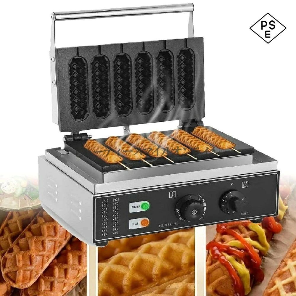 【商品名】【価格】49850円【商品説明】仕様：製品名: 電動ホットドッグソーセージローラー材質：ステンレススチール電圧: 110?240V電力: 1500W数量: 5/6各ワッフル型のサイズ：14.5×4×2cm/5.71×1.57×0....