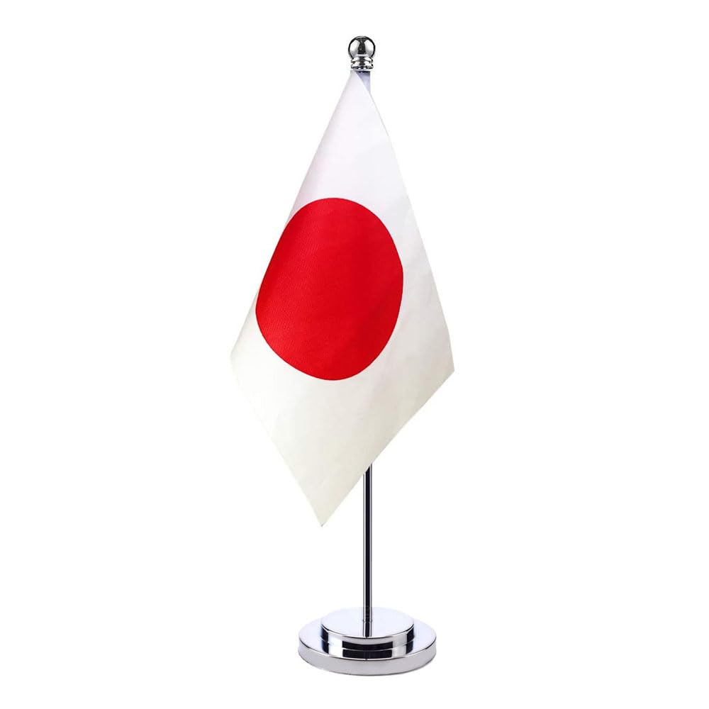 サイズ：7cm x 30cm◆商品名：卓上旗 旗立て台 卓上 テーブルフラッグ ミニポール 1本立台 日本国旗 日の丸 旗 国旗 日本 テーブルフラッグ1枚日本国旗＋旗立て台。ミニ卓上旗、高級旗立台。旗立台は単独使用でき、他の旗と取り替えま...