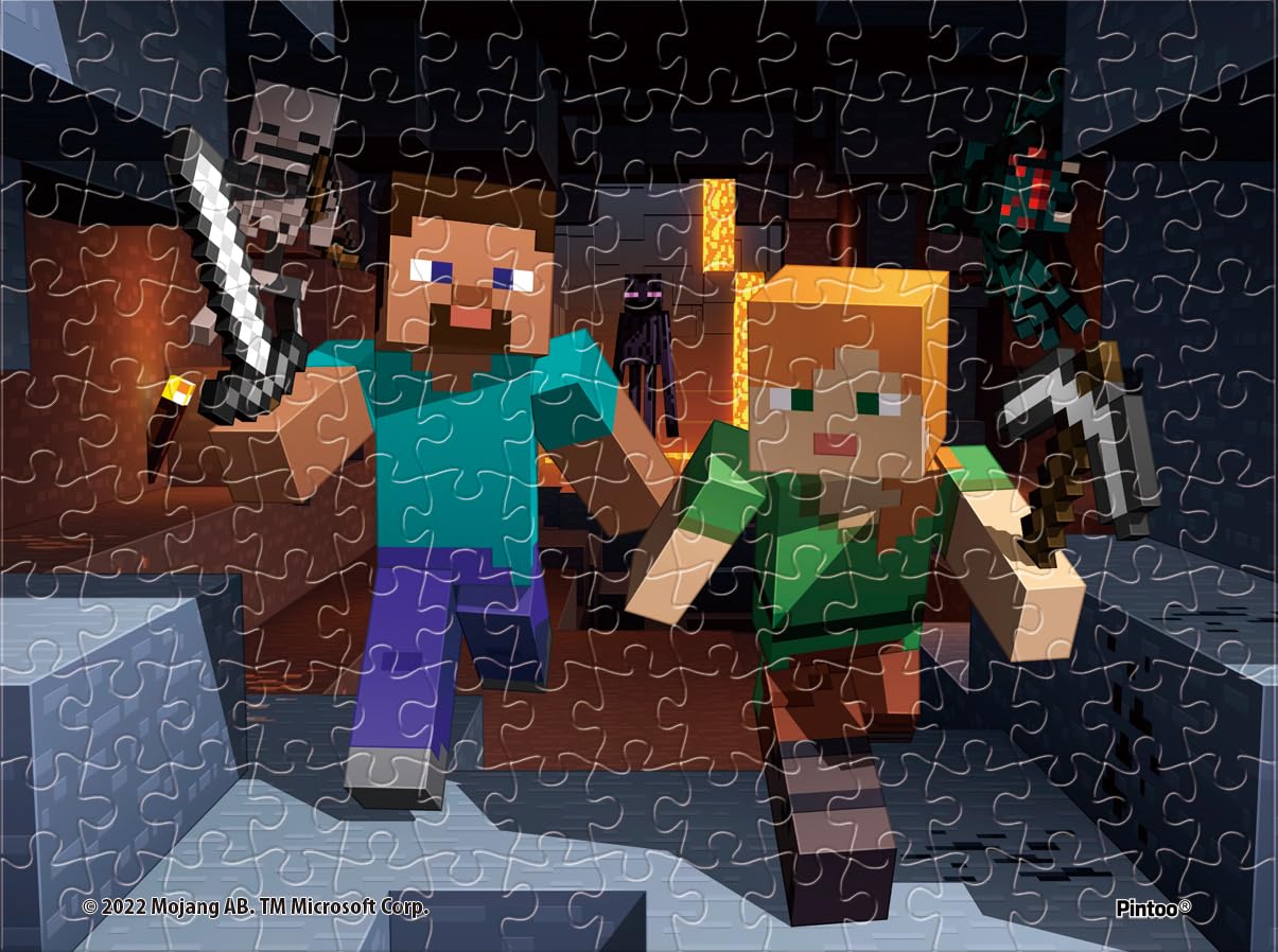 スタイル：150ピース◆商品名：エンスカイ(ENSKY) MINECRAFT マインクラフト Escape! 7.6×10.2cm まめパズル 150ピース ジグソーパズル MA-70ピース:150ピースサイズ:7.6×10.2cm(完成時...