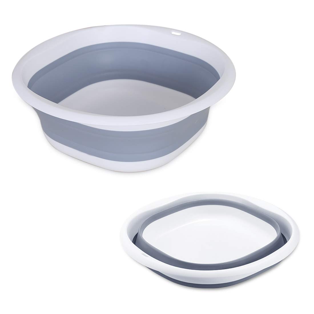サイズ：Small◆商品名：RULAYMAN 折りたたみ 洗面器 シャンプー 3L グレー ソフト湯おけ 北欧デザイン 収納【様々なシーンに大活躍】洗濯、洗面、足浴、掃除、収納、アウトドアなどに最適です。小型ペットのバスタブとして使うことも...