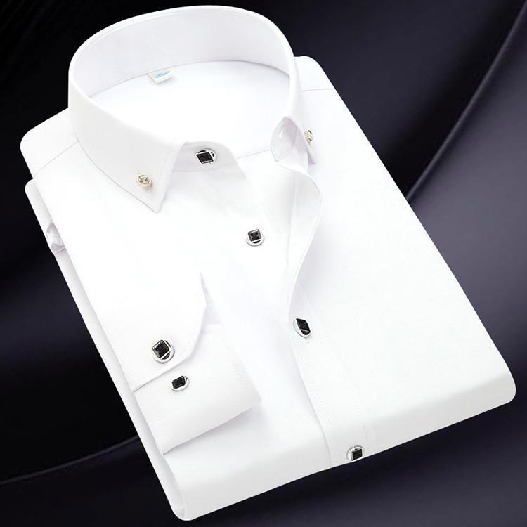 ■ 品名：メンズシャツ■ 素材：ポリエステル60%+綿40%■ カラー：全8色■ サイズ：37-43nadeshikoの検索ワード：メンズシャツ　春　夏　秋　冬　シャツ　長袖　前開き　ビジネス　オフィス　通勤　トップス　カジュアル　無地　ボ...