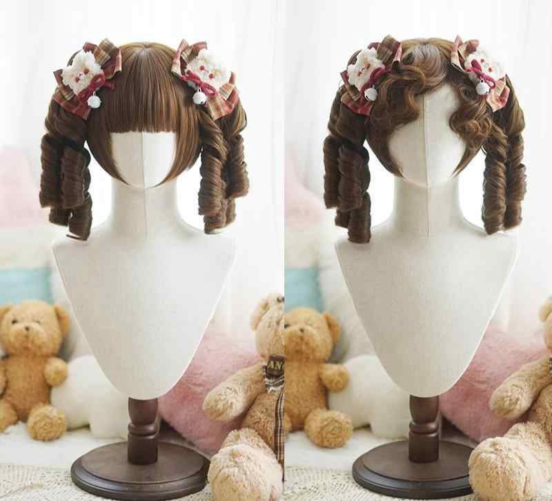 ウィッグ レディース カール 縦巻き ツインテール ストレート ボブ ネット付き かつら ロリータ クリップ つけ毛 衣装 コスプレ おしゃれ ゴールド 赤 黒ウィッグ レディース カール 縦巻き ツインテール ストレート ボブ ネット付き...