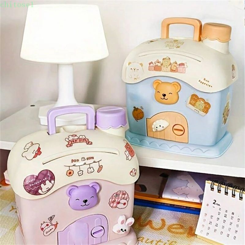 商品詳細 商品情報 【商品名】 かわいい家型貯金箱 2個キー付き 【カラー】 ブルー /パープル 商品説明 【オリジナリティ】：小さな家の形で、超かわいい！かわいいシールが付き、DIY可能です。お好きな模様にDIYして面白いです！ 【素材】...