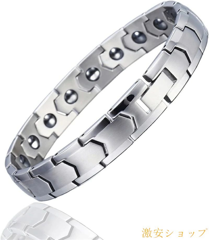 高品質のステンレス鋼を使用しており、耐摩耗性と防錆性に優れ、金属アレルギーを起こしにくいで、ステンレス鋼の最大の特徴である耐食性は、汗や雨の日も安心。 サイズ調整ツールが含まれています。もちろん、自宅で簡単にサイズを調整できます。 （推奨：...