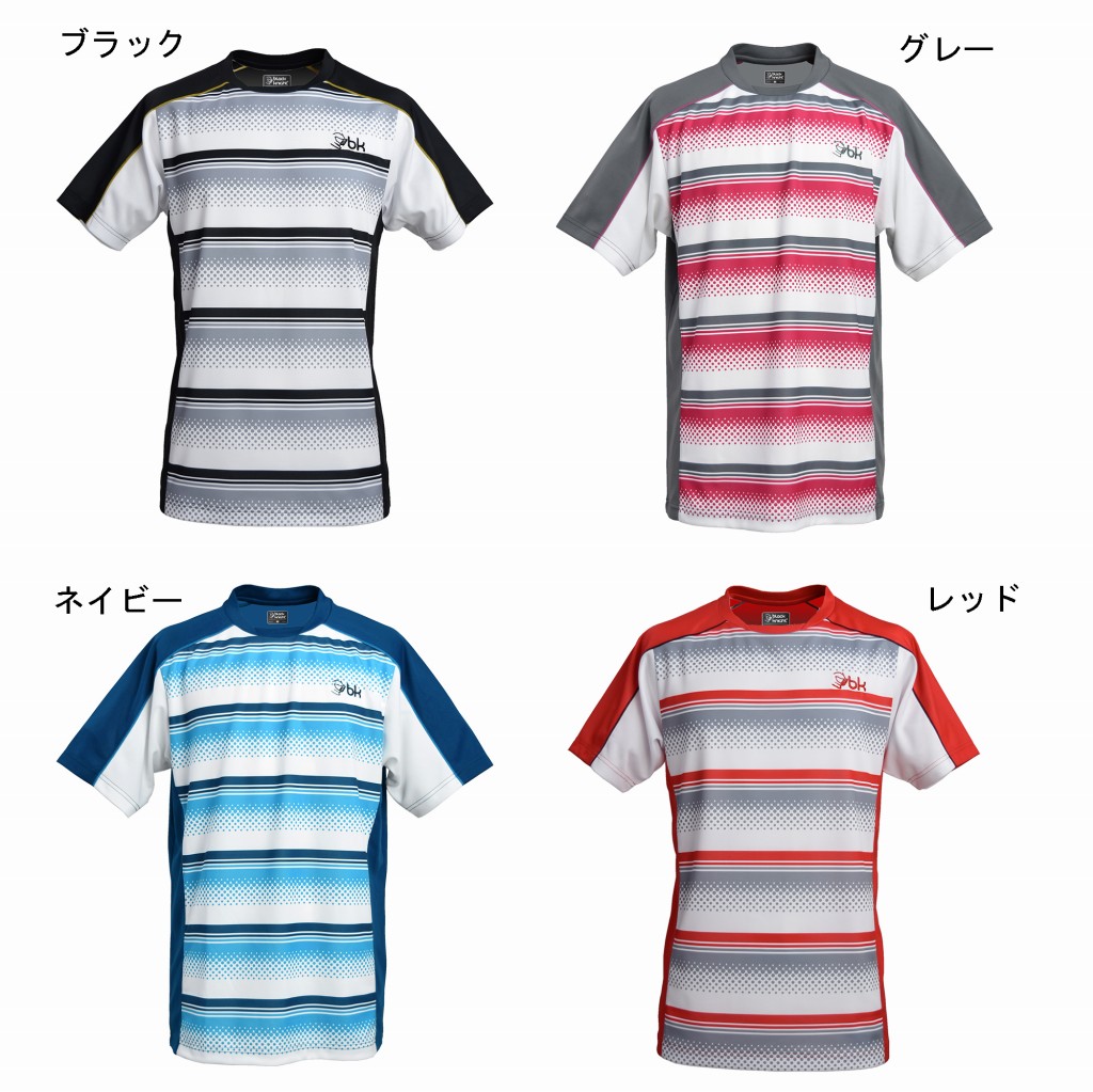 ユニセックスのゲームウェア 日本バドミントン協会公認ウェア スペック ●品番 T-7510 ●商品名 ゲームウェア ●カラー ブラック（BLA） レッド（RED） ネイビー(NVY） グレー（GRY） ●サイズ XS・S・M・L・XL・XX...