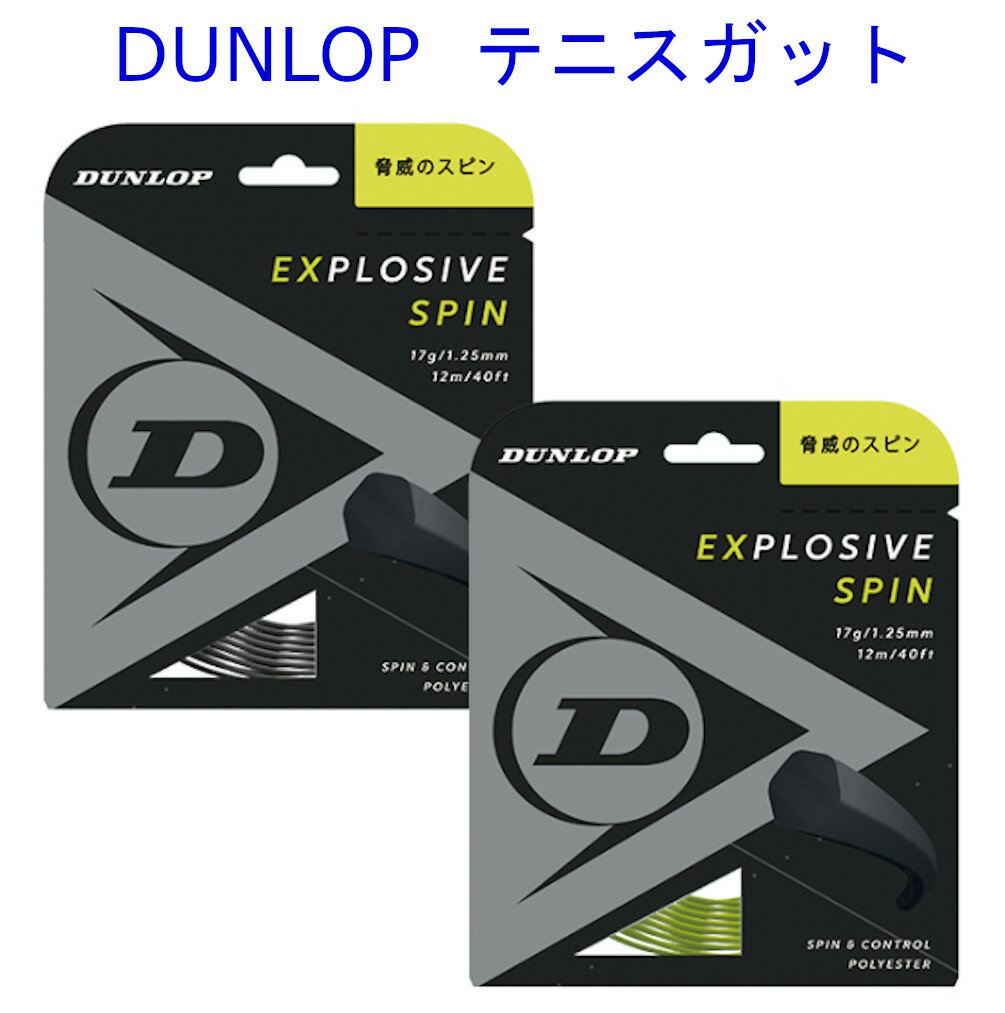 メーカー希望小売価格はメーカーカタログに基づいて掲載しています ダンロップ契約プロ使用ストリング 硬めのポリエステルを採用し、不必要なたわみを抑制。弾き感に優れ、喰いつきの良い六角形状で、しっかりと落ちるスピン弾道を実現。 ●品番 DST1...