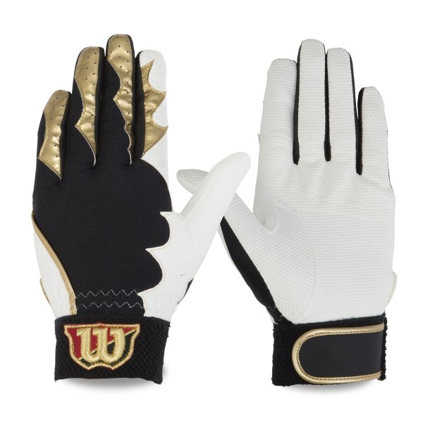 ヒラ側裏面に二重加工を施した、元祖「すべらない」手袋。コロナカットでデザイン性も追求。 スペック ●品番 WTAFG0203 ●商品名 ディマリニ 守備用手袋（片手） ●カラー ホワイト/ブラック ●サイズ 左手用(LH)、右手用(RH)S...