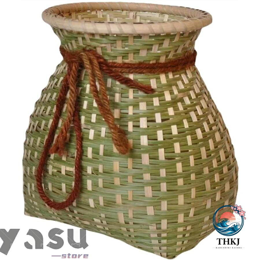 1.材質：竹編み2.田舎風：田舎風のインテリアにはなひと品。3.収納バスケットはしっかりして、天然の籐で編み組まれたので、丈夫で、弾力性もあります、環境にも優しいです、安心して使えます。4.部屋、寝室、勉強室、トイレ、キッチン、オフィスなど...