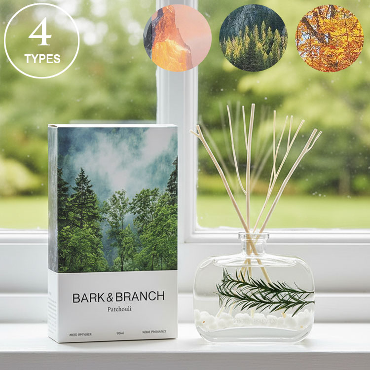 Bark＆Branch ディフューザー 100ml雄大な自然からインスピレーションを受けた、樹木とハーブの香りのリードディフューザー。植物を閉じ込めたようなガラスボトルは、空間に自然の美しさと落ち着きをもたらします。大自然の恵みを身近に感じ...