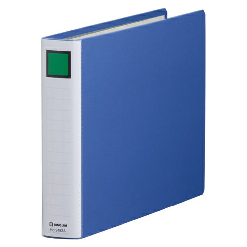 ●規格：A4判ヨコ型●背幅：46mm●綴じ厚：30mm●適正収容：300枚●貼表紙●外寸：縦227×横318mm●穴数：2穴●穴間隔：80mm●材質：オレフィン素材貼表紙，表紙芯材＝古紙使用●カラーインデックス1組付