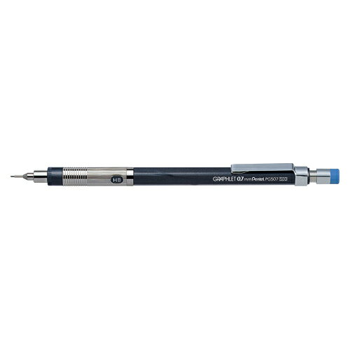 ●シャープ芯径：0．7mm●長：145mm●ガイドパイプ長：4mm●重量：10g●内蔵芯（出荷時）：HB●材質：再生素材使用●消しゴム付