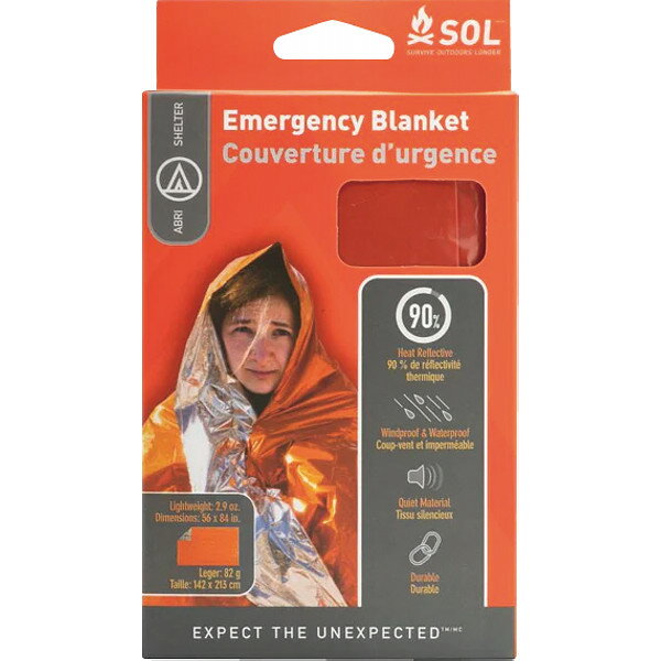 エマージェンシーブランケット1人用 サイズ ●現品約142×213cm 材質 ●アルミ蒸着ポリエチレン 内容 ●シート1枚入　【化粧箱入】 原産国 中国 ※実店舗と在庫を共有しているため、ご注文頂きましても商品をご用意できない場合がございま...