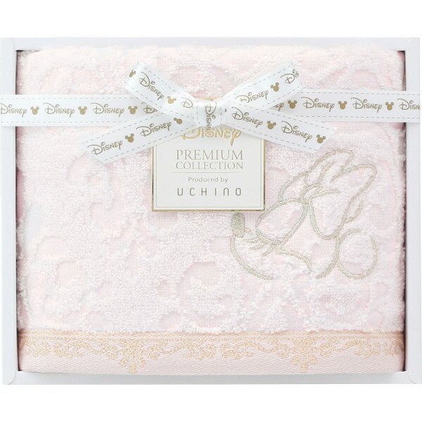 気品あふれるミッキーとミニーのアートをラメ刺繍で表現し、エレガントな模様で全体を華やかにデザインしました。誰にでも愛されるカラー展開で詰め合わせされたプレミアムギフトは、様々なシーンでおすすめです。 ●フェイスタオル1枚●内野（株） ●綿9...