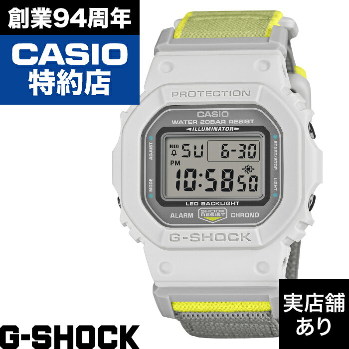 型番 DW-5600MNC-7A8JF ケースサイズ（縦×横×厚さ） 48.9 × 42.8 × 13.4 mm 質量 53 g ケース・ベゼル材質 樹脂／樹脂（バイオマスプラスチック） バンド クロスバンド 構造 耐衝撃構造（ショックレジ...