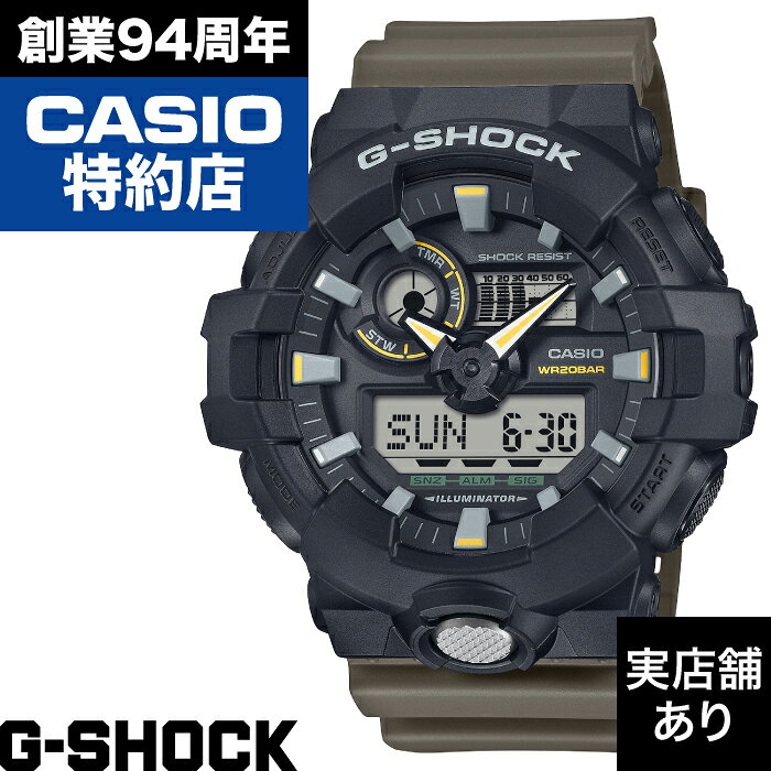 型番 GA-710TU-1A3JF ケースサイズ（縦×横×厚さ） 57.5 × 53.4 × 18.5 mm 質量 75 g ケース・ベゼル材質 樹脂 バンド 樹脂バンド 構造 耐衝撃構造（ショックレジスト） 防水性 20気圧(水深 200...