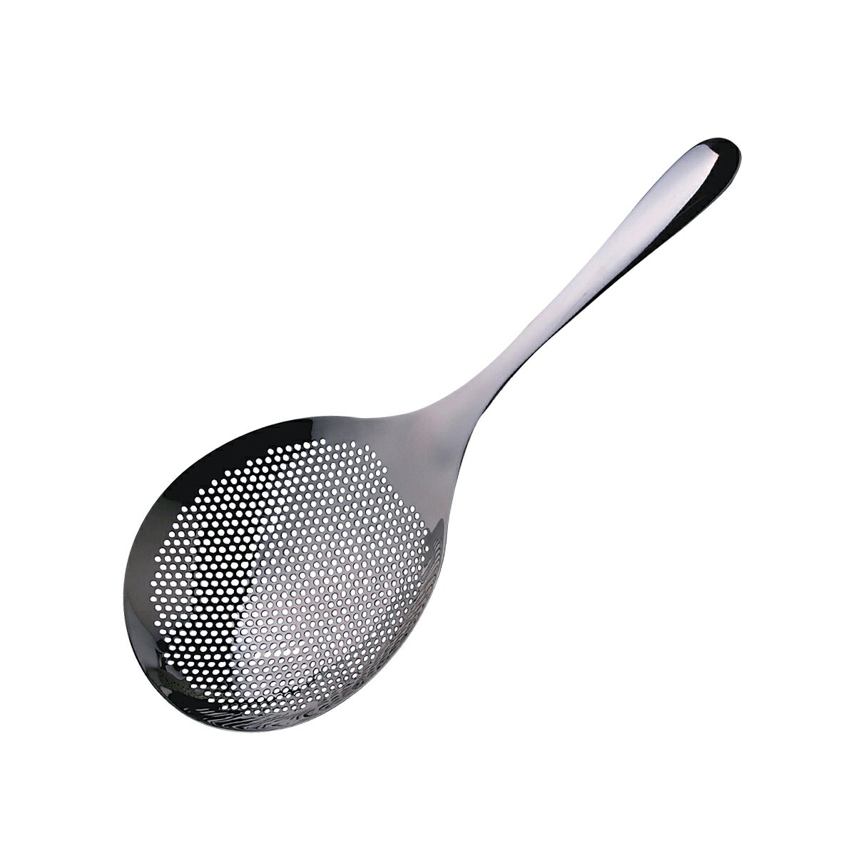 油切、湯切に衛生的パンチングメタル方式採用、食材汚れが残りません。サイズ：373×147mm重量：220g板厚：2.2mmミラー仕上