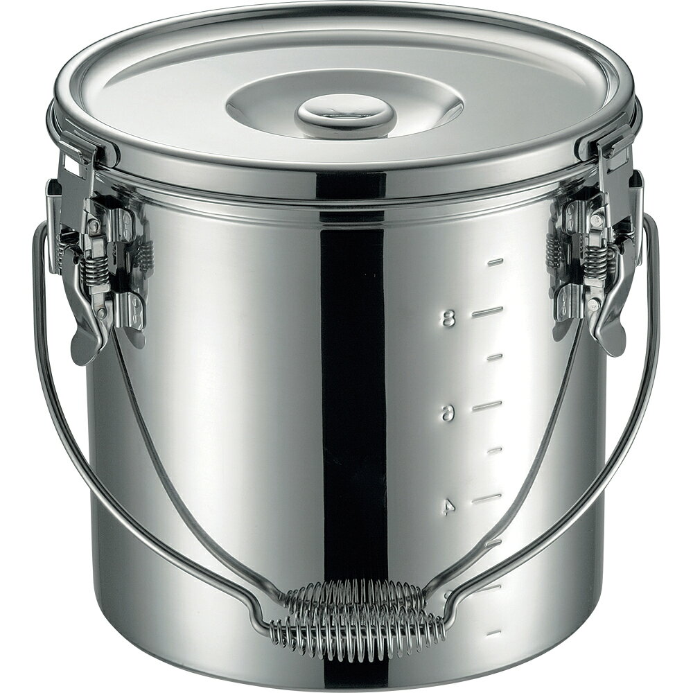 サイズ：直径180×深さ180mm容量：4.4L底板厚：1.5mm電磁対応の給食缶がスタッキングできるようになりました。