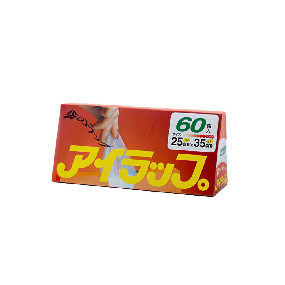 変わらぬレトロなパッケージと三角形が特徴のマチ付きポリ袋です。サイズ：約350×210mm枚数：60枚入材質：ポリエチレン