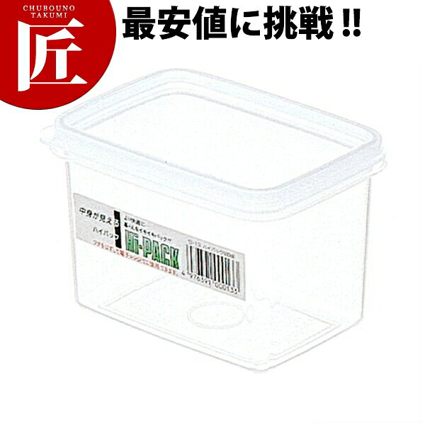 【業務用プロ道具 厨房の匠】ハイパック S-13 (500ml)規格 （容量） : [S-13（500mL）]外寸縦×外寸横×外寸高さ 外寸横 : 117×84×H80mm材質 : 本体:ポリプロピレン　蓋:EVA樹脂耐熱温度本体:（-20...