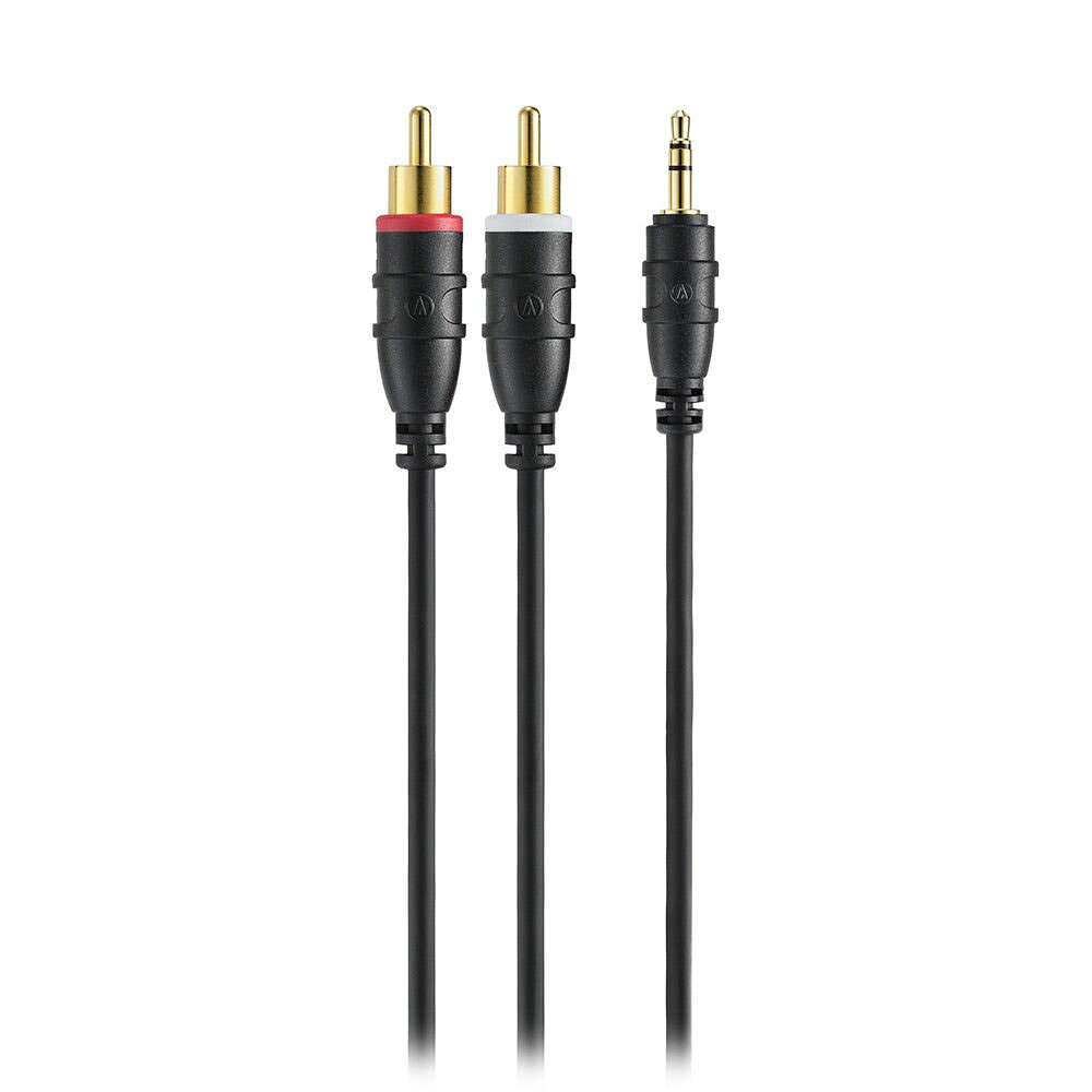 AUDIO-TECHNICA オーディオテクニカ AT-MI61/3.0 ステレオミニ-ピンプラグ×2 3.0m オーディオケーブル音質と使いやすさを両立したケーブル：φ3.5mmステレオミニプラグーピンプラグ×2楽器やオーディオ機器をつな...