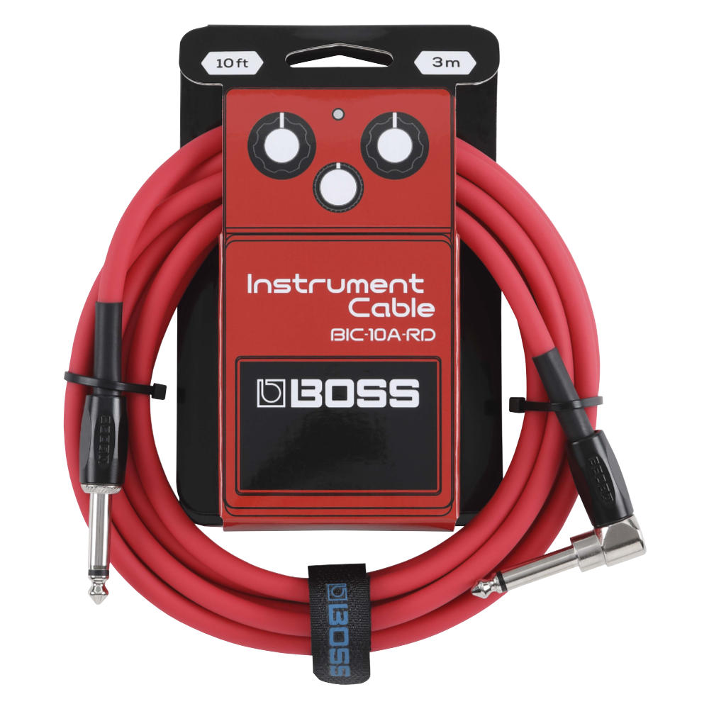 BOSS ボス BIC-10A-RD 3m SL ギターケーブル シールドケーブル レッドギター・ライフを彩るカラフルなケーブルBOSSコンパクト・ペダルの筐体カラーをモチーフにした、色鮮やかなケーブルが登場しました。ブラック（BIC-10...