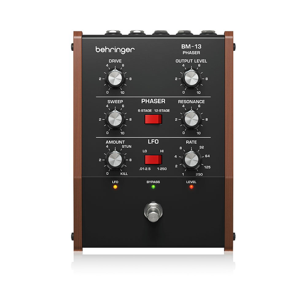 BEHRINGER BM-13 PHASER フェイザー ベリンガー伝説のMF-103を忠実に再現。6/12ステージ切替と豊富なCV入力を備えた、渦巻くようなアナログ・フェイザーサウンドBM-13 PHASERは、90年代に登場したMoog...